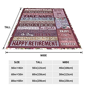Zolumy Best Retirement Gifts for Women/Men 2023, Happy Retirement Gifts Ideas, Classy Retirement Gift, Funny Farewell Gifts for Coworkers Women, Going Away Gift, Cool Retired Gifts, Blanket 80X60in