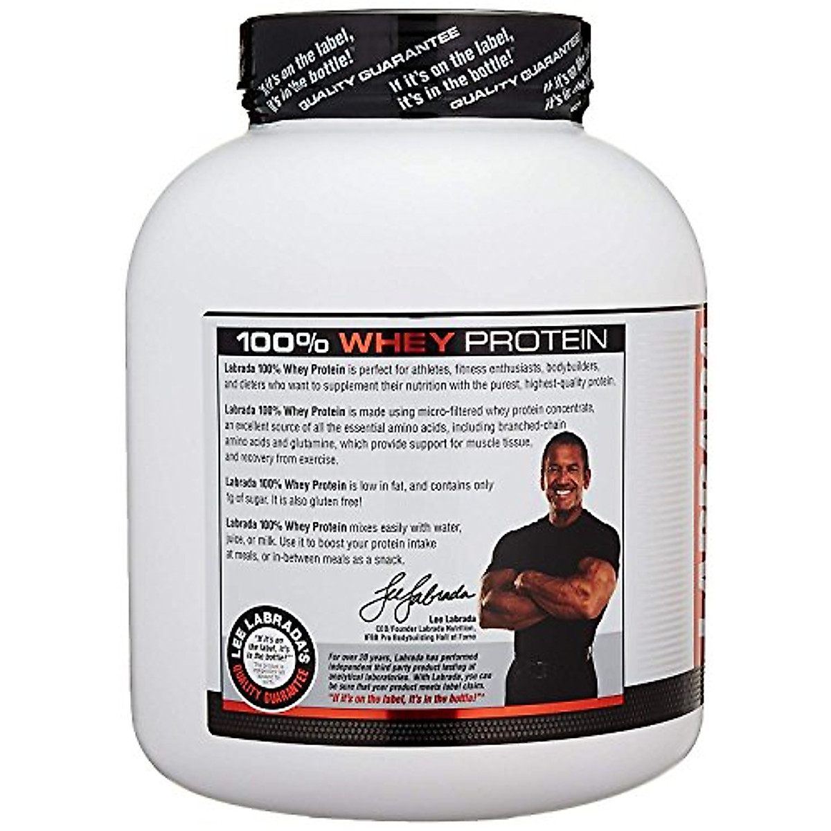 Labrada Nutrition 100% Whey Protein Powder, Strawberry, 4.13 lb