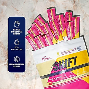 BHB Exogenous Ketones Drink Mix Packets - Real Ketones Keto Electrolytes Powder Packets No Sugar with 4 Main Fasting Electrolytes plus Hydrating Patented Keto BHB - 30 Count Raspberry Lemonade