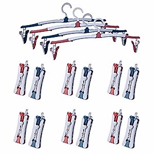 12 PCS Foldable Travel Hangers|Baby Hangers with Clips|Pants Hangers|Space Saving|rv Accessories|Camping