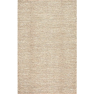 nuLOOM Alessi Solid Farmhouse Cotton Area Rug, 8' 6" x 11' 6", Beige