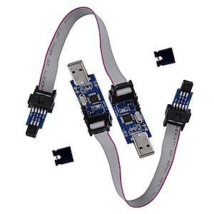 DIYmall USBASP Programmer 10 Pin AVR Downloader Flash Tool USB ISP Burn Bootloader 51 AVR ATMEGAA8 with USBASP 10 PIN to 6 PIN Adapter for Arduino Ender 3 Pro 5V/3.3V
