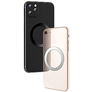 12 Pcs Magnetic Wireless Charger Universal Metal Rings Sticker Compatible for Magsafe Charger iPhone 13 12 Pro Mini Max Samsung Galaxy, Ultra-Thin Car Charger Conversion Accessories,2 Colors