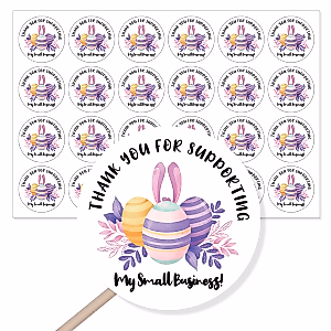 240PCS Thank You for Supporting Easter Stickers,Cute Small Business Envelopes Stickers for Handmade Goods Business Packages,Easter Day Theme Small Shop Business Stickers for Envelopes Seals