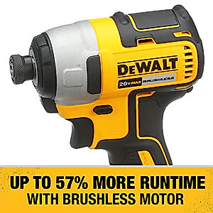 DEWALT 20V MAX* Cordless Impact Driver Kit, Brushless, 1/4-inch (DCF787C2)