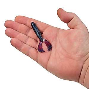 Berkley Powerbait The Boss Grub Fishing Soft Bait, Blue Fleck, 3"