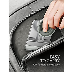 Laxarmer Phone Stand for MagSafe Charger, Adjustable Aluminum Stand Holder Dock Cradle for Desk, Compatible with iPhone 14 13 12 Mini, Pro, Pro Max, MagSafe Charger Not Included-Silver