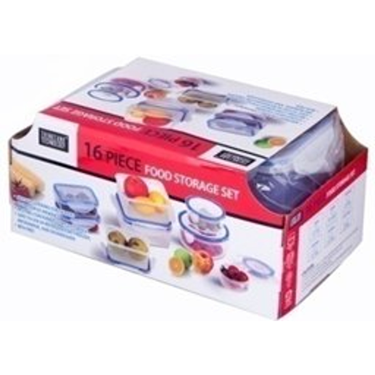 16-Piece Food Storage Set with Snap-Tight Lids - Round and Square