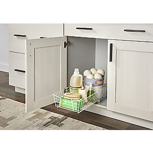 ClosetMaid 11 in. Pull Out Cabinet Organizer Heavy Duty, Slide Out Pantry Shelves Drawers for Kitchen, Bathroom, White, Inch One Tier
