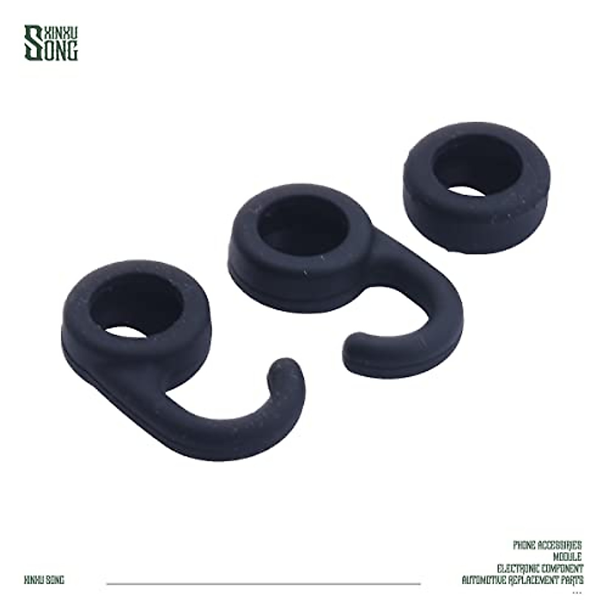 XINXUSONG New 3pcs Gel Ear Bud Earbuds tip + 2pcs Ear Hook Loop earhooks Replacement for Jabra EASYCALL EASYGO Clear USA Cell Phones Parts