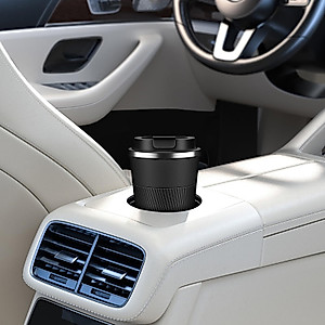 BAYTWA Coffee Tumbler 12oz/380ml - Insulated Coffee Mug with Lid, Leakproof Travel Coffee Cup, Stainless Steel Reusable Coffee Mug for Hot&Cold Drinks, Thermal Coffee Cups for Men Women-Black/1 Pack