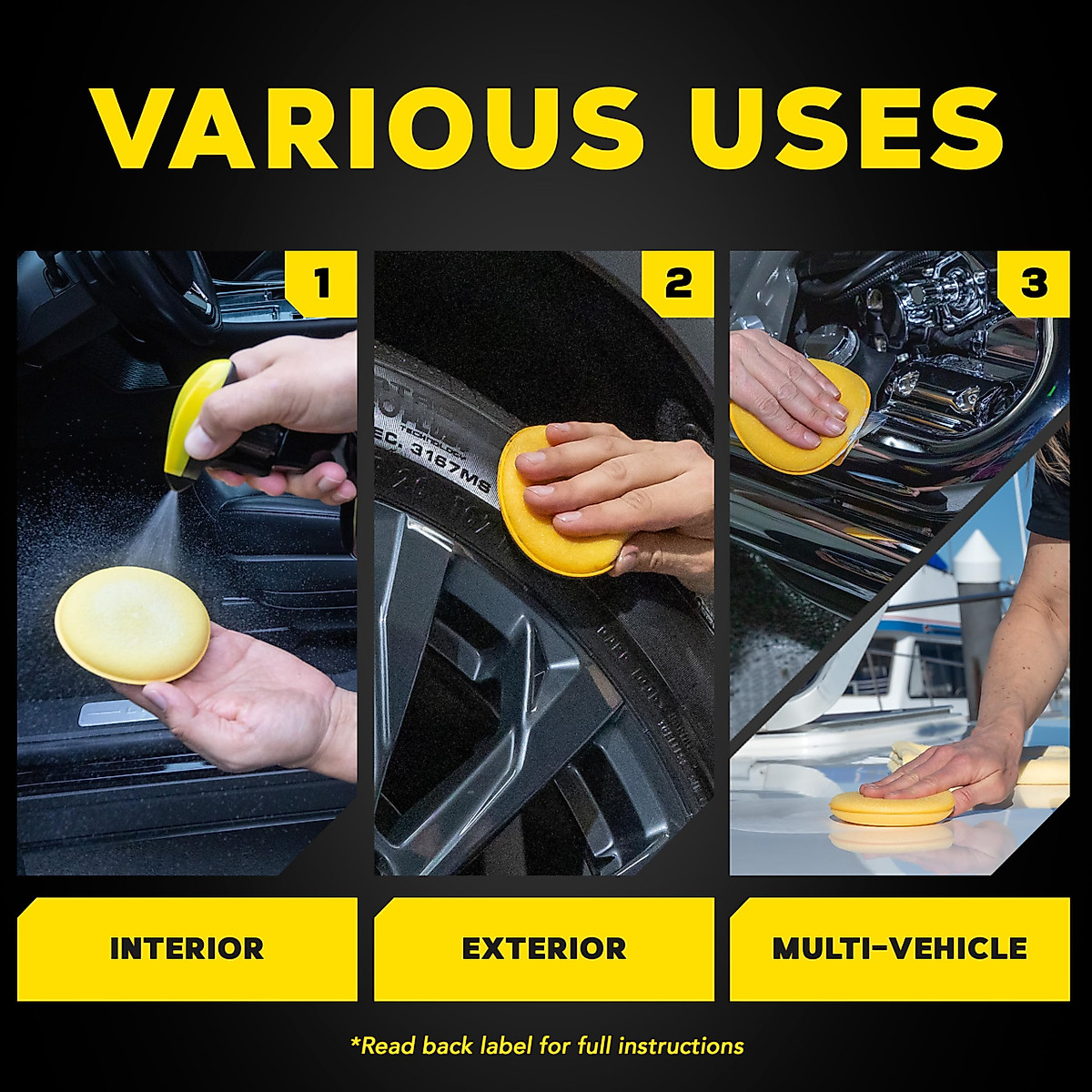 Meguiar's W0004 Supreme Shine 4" Foam Applicator Pads - 4 Pack