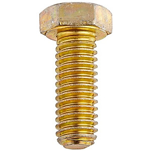 Steel Hex Bolt, Grade 8, Zinc Yellow-Chromate Plated Finish, Hex Head, External Hex Drive, Meets ASME B18.2.1/SAE J429, 1-1/4" Length, Fully Threaded, 5/16"-18 Threads (Pack of 50)