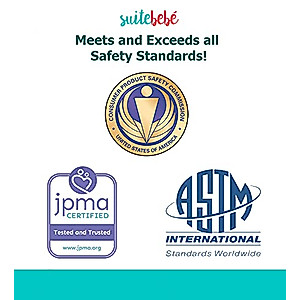 Suite Bebe Hayes 4 in 1 Convertible Crib, White and Wire Brushed Wood