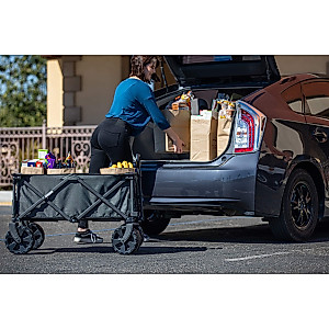 ONIVA - a Picnic Time Brand Adventure Wagon All-Terrain Folding Beach Wagon with Big Wheels - Sport Utility Wagon - Garden Wagon Collapsible - Wagon Cart, (Dark Gray)