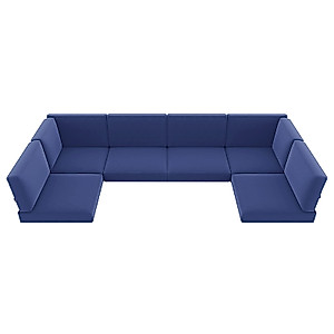 LayinSun Outdoor Furniture Replacement Cushions for 6 Seat Patio Rattan Wicker Sectional Conversation Sofa Set, 14-Piece Cushions Set