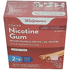 Walgreens Nicotine Replacement Gum 2Mg, Cinnamon, 100 ea