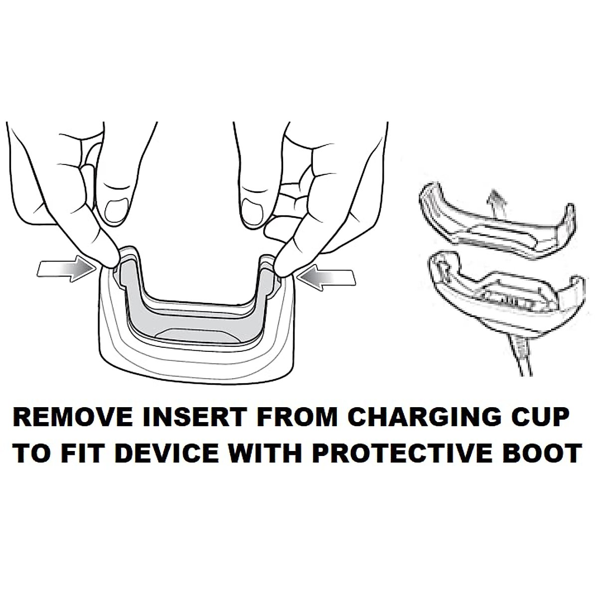 Protective Rugged Boot/Case and Hand Strap Compatible with Zebra TC51, TC52, TC56, TC57 Android Barcode Scanners | Replaces SG-TC5X-EXO1-01 and SG-TC51-BHDSTP1-01
