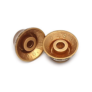 Metallor Electric Guitar Top Hat Knobs Speed Volume Tone Control Knobs Compatible with Les Paul LP Guitar Parts Replacement Set of 4Pcs. (Gold)