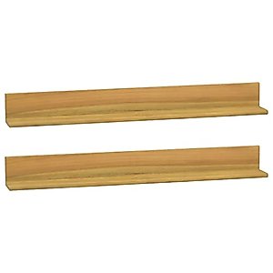 vidaXL Wall Shelves 2 pcs 35.4"x3.9"x3.9" Solid Wood Teak
