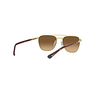 Persol PO2494S Square Sunglasses, Gold/Brown Gradient Polarized, 53 mm