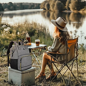 Lunch Backpack, Insulated Cooler Backpack Lunch Box Laptop Backpack with USB Port for Women Men, Water Resistant Leak-proof Lunch Bag Nurses Gifts for Women Work School Picnic Fits 15.6 Inch Laptop