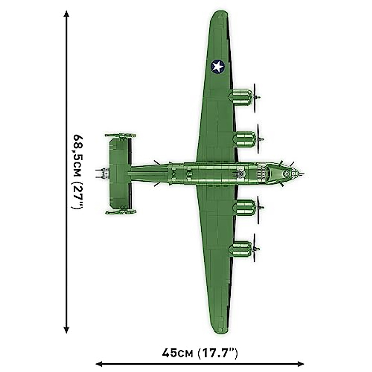 COBI Historical Collection WWII Consolidated B-24®D LIBERATOR® Plane Army Green, Large