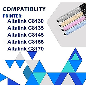 SAIBOYA Remanufactured 4PK Altalink C8130 Toner Cartridge Replacement for 006R01746 006R01747 006R01748 006R01749 for Xerox AltaLink C8130 C8135 C8145 C8155 C8170 Laser Printers.