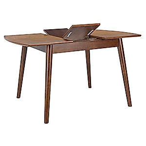 SAFAVIEH Home Collection Varda Walnut Manual Extension Dining Room Table