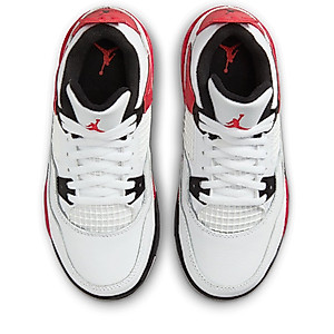 Jordan Boy's 4 Retro (Little Kid) White/Fire Red/Black/Neutral Grey 2 Little Kid M