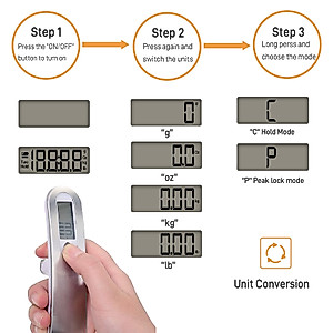110 lbs Digital Bow Scale Recurve Archery Bow Scale Bow Poundage Scale Hunting Scale Luggage Scale with Peak and Hold Scale LCD Display