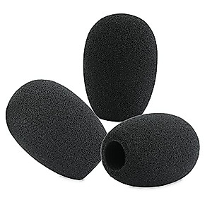 LEFXMOPHY SM81 Windscreen, RK311 Foam Cover Replacement for Shure SM81-LC KSM141 Microphone, Noise-cancellation Pop Filter 3-pack
