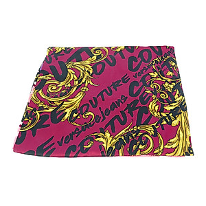 VERSACE JEANS COUTURE Foulard Donna Multicolor Foulard con logo lettering all-over e fantasia baroque UNI