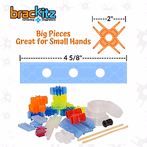 Brackitz Driver STEM Building Toy for Kids Ages 4, 5 and 6+ Year Olds | Boys & Girls Creative Fun Learning Toys | Best Educational Construction Engineering Kit for Children | 43 Piece Set