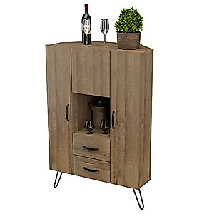 Inval Retro Buffet Corner Storage Cabinet, Amaretto