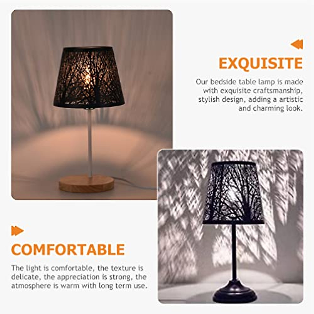 OSALADI Lamparas De Pie para Sala Tree Shadow Lamp Bedside Lamp Decorative Nightstand Lamp Desk Lamp Contemporary Style Small Accent Table Lamp for Living Room Bedroom Galaxy Lamp