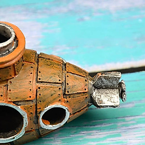 JGQGB Fish Tank Small Fish Hiding House Resin Submarine Decoration Ornaments Landscape Submarine Breeding Tank Aquarium Supplies