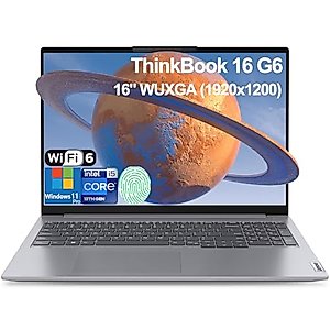 Lenovo ThinkBook 16 G6 16" FHD+ Business Laptop Computer, 13th Gen Intel Octa-Core i5-13420H (Beat i7-1355U), 4GB DDR5 RAM, 2TB PCIe SSD, WiFi 6, Thunderbolt 4, Fingerprint Reader, W11Pro, WE/PGPY