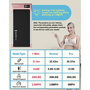 SupeRun Walking Pad, Under Desk Treadmill, 3 in 1 Portable Treadmill with Remote Control LED Display, 2.2 HP Quiet Walking Jogging Machine for Office Home Use, 250 Lbs Capacity