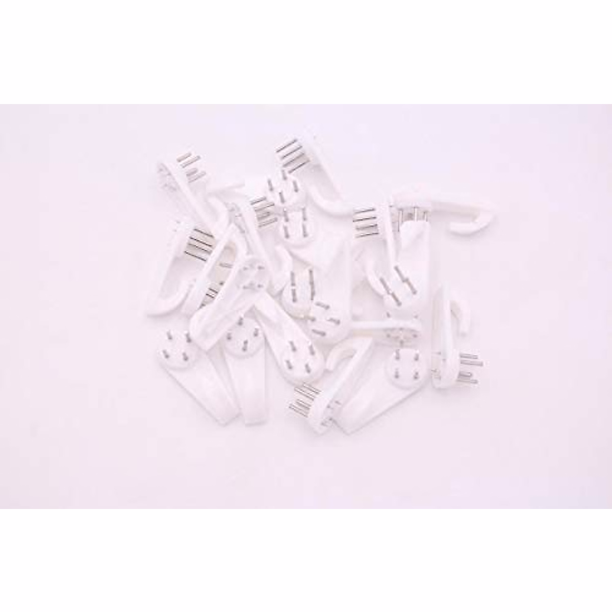 20PCS White Durable Assorted Concrete Hard Wall Photo Album Picture Hanging Kit Picture Frame Nail Hook Hanger Plastic Wall Hook Seamless Nail