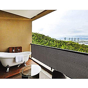 BOICXM 16x3ft Balcony Privacy Screen Balcony Fence Cover Fence Windscreen Balcony Deck Privacy Screen for Apartment,Porch Deck, Outdoor, Backyard, Patio, Balcony to Cover Sun Shade