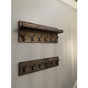 Coat Rack SET of 2 (Choose your Length) Towel RackEntryway Organizer Wall Mounted