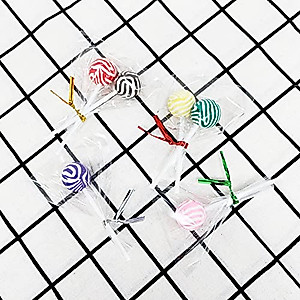 100PCS Cellophane Bags 3x5 inches, Clear Treat Bags with 4’’ Twist Ties, Plastic Cello Bags - 1.4 mils Thick OPP Rice Crispy Bags for Gift Goodie Favor Candy Cake Pop Birthday Party Cookies (3’’ x 5’’)