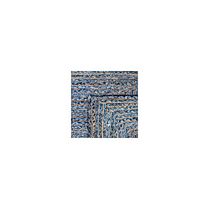 SAFAVIEH Cape Cod Collection Runner Rug - 2'3" x 12', Blue & Natural, Handmade Boho Braided Jute & Cotton, Ideal for High Traffic Areas in Living Room, Bedroom (CAP202M)