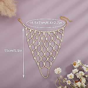 Xerling Iced Out Rhinestones Bracelets Finger Ring Women's Hand Harness Bridal Hand Chains Bracelets for Girls Gold Hand Accessories (Gold)
