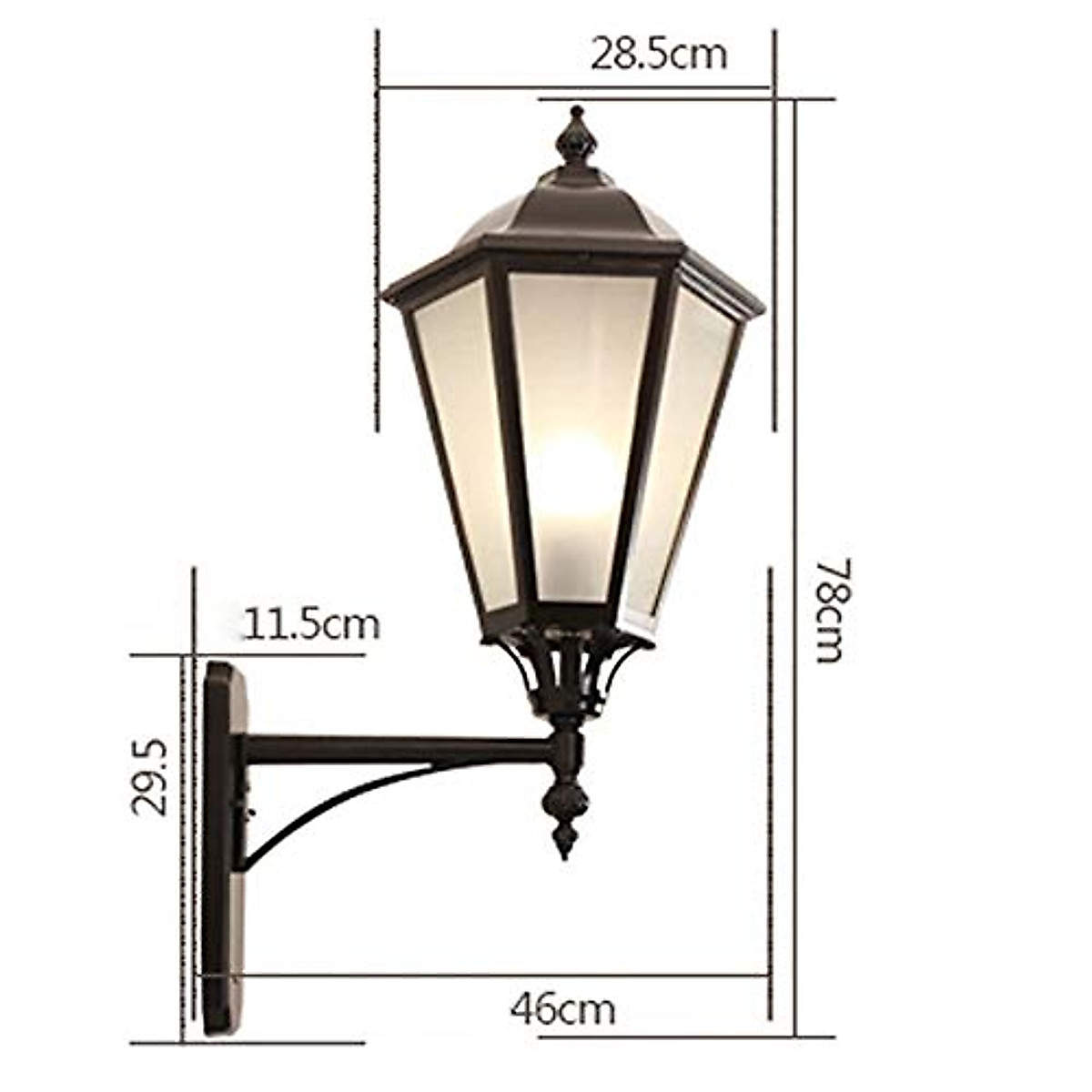 Eummit Wall Lights Outdoor Patio Balcony Garden Outdoor Simple Creative Home Garden Waterproof Wall lamp Aisle Corridor Door 78 46cm
