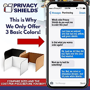USA-Made Privacy Shields - Voting Booths (30-Pack) - 13" (H) x 20" (W) x 17" (D) - Black Interior (Discourages Graffiti) - Kraft Brown Exterior - Privacy Partitions for Students - Desk Separators