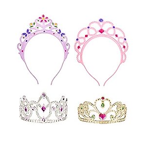 Melissa & Doug Dress-Up Tiaras for Costume Role Play (4 pcs)