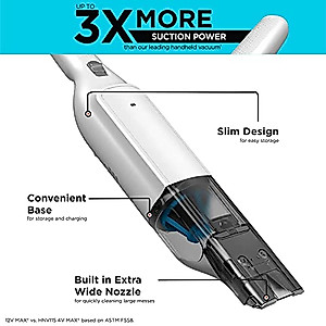 Nozaya Cordless Handheld Vacuum Cleaner- Rechargeable with Base Charger