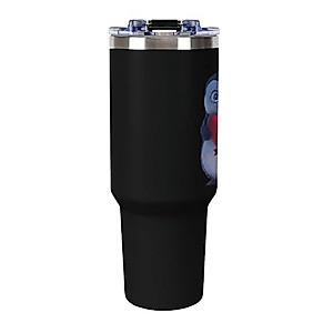 Penguin Lover Bird 40 Oz Car Cup Stainless Steel Travel Mug Leak-Proof Insulated Tumbler with Handle Deep Blue-style